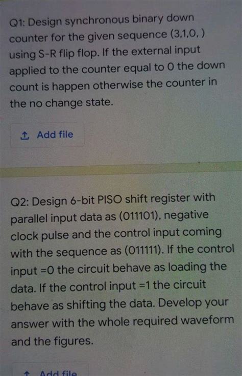 solved q1 design synchronous binary down counter for the