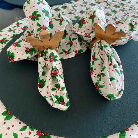 Kit 10 Guardanapos Natal Azevinhas Elo7 Produtos Especiais