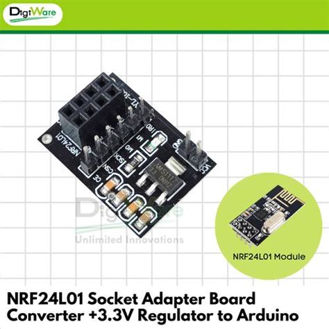 Jual NRF24L01 Socket Adapter Board Converter 3 3V Regulator To Arduino Kota Surabaya