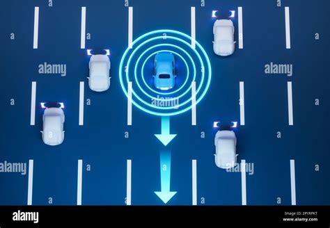 Autonomous Self Driving Car Moving Through Highway Autopilot And Sensing Systems 3d Rendering