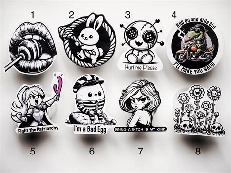 Pick Your Own Adult Sticker Pack Includes 5 Stickers Deviant Flock S Stickers Adult Joke BDSM