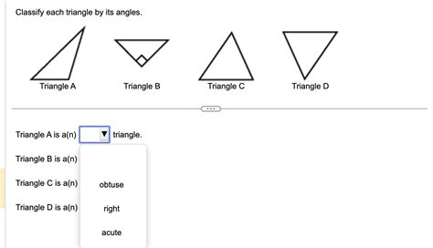 [solved] classify each triangle by its angles triangle a