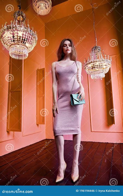 Beauty Woman Wear Skinny Dress Style Clothes For Party Celebrity Long