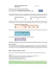HW UPDATED xlsx Operations Management Homework By Marko Jakšič Generate you specific