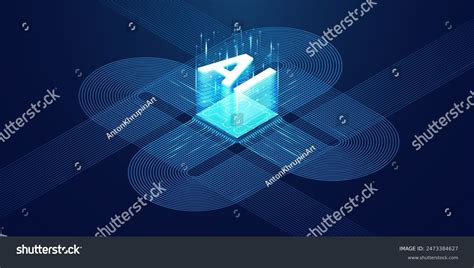 Abstract Digital Technology Background Isometric Ai Stock Vector Royalty Free 2473384627