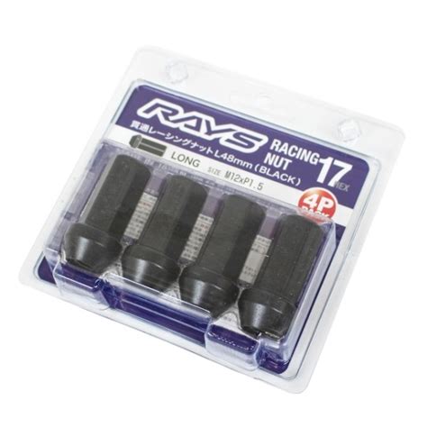 Rays 17 Hex Racing Lug Nut L48 Long Type 4 Pack 12x125 Open End