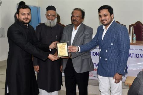 wamiq mohammed khan on linkedin got felicitated by prof mohd gulrez