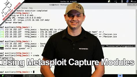 Using Metasploit Capture Modules Metasploit Minute Cyber Security