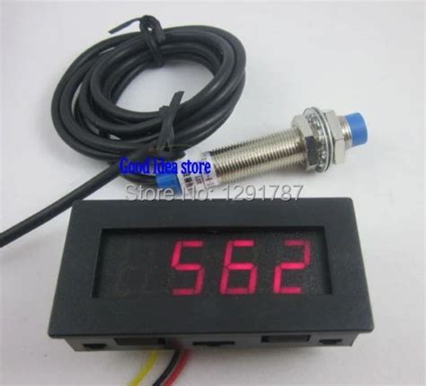 Npn Hall Proximity Switch Sensor Motor Rpm Gauge Tachometers Led Tachometer Red 4 Digit Led