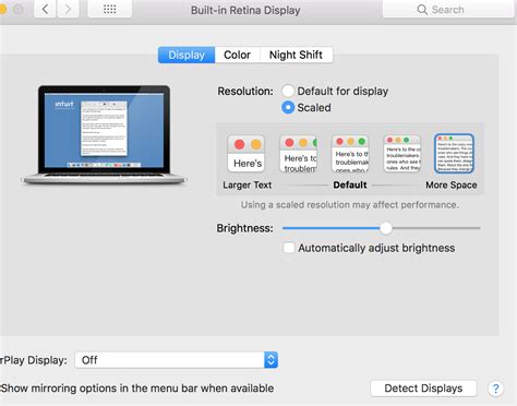 Display Unable To Configure To Native Resolution On LCD Of Retina Macbook Pro Ask Different