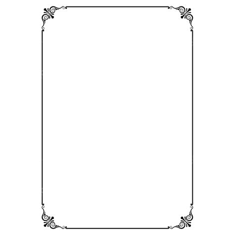 검은 사각형 테두리 선 화려한 모서리 직사각형 테두리 국경 직사각형 프레임 Png 일러스트 및 Psd 이미지 무료 다운로드 Pngtree