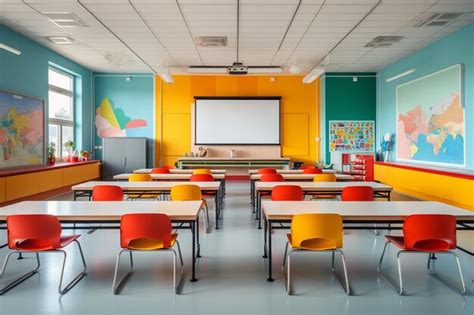 Premium Ai Image Modern School Classroom