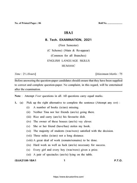 btech 1 sem english language skills 18a1 2021 pdf