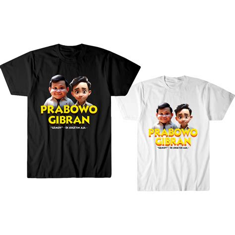 Jual Kaos Prabowo Gibran Gemoy Kaos Prabowo Gemoy Shopee Indonesia