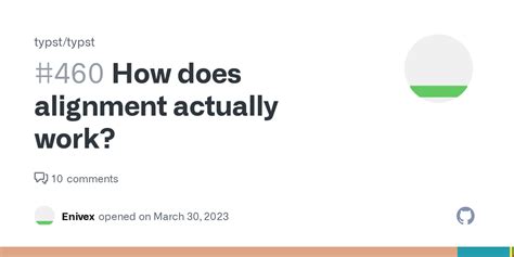 how does alignment actually work · issue 460 · typst typst · github