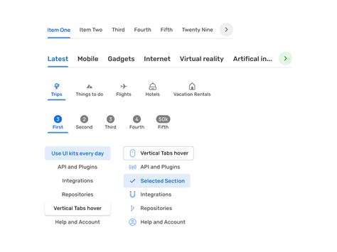 Material X Design System Ui Kit Figma Tabs By Roman Kamushken For
