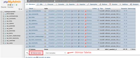 Otimizar Tabelas Do Mysql No Phpmyadmin Kinghost