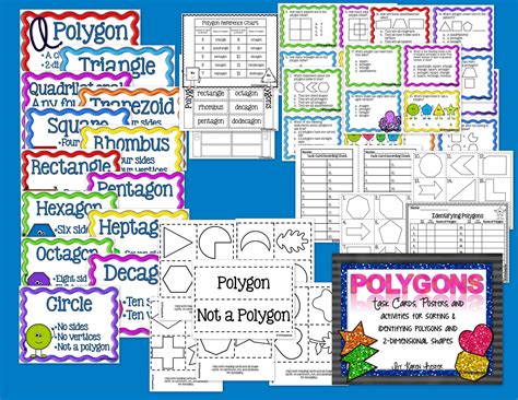 Polygons Task Cards And Activities Identifying Sorting And Classifying