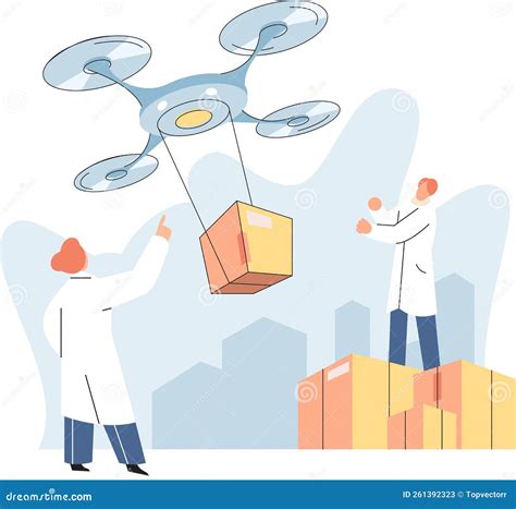 Smart Logistics Technology Scientists Work With Automation And Development Of Drone Delivery