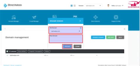 hướng dẫn rename domain hosting trên directadmin new 2021