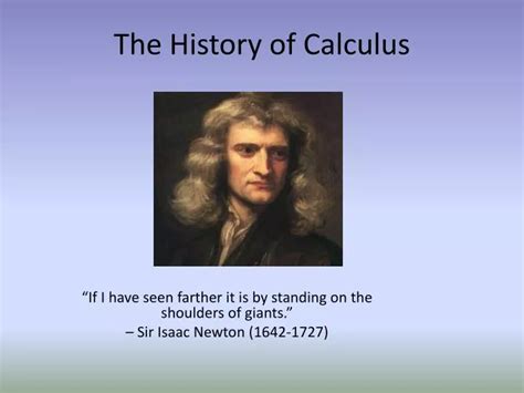 PPT The History Of Calculus PowerPoint Presentation Free Download ID