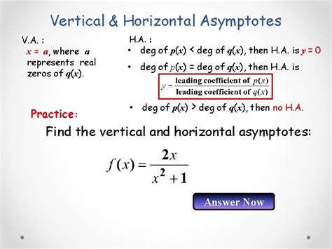 Vertical And Horizontal Asymptotes Of Rational Functions Rational
