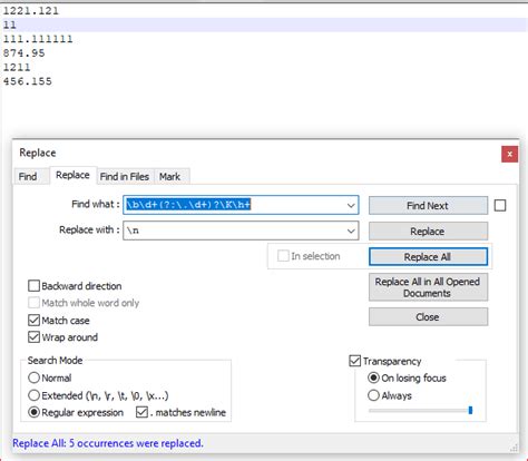 Notepad Regex Pattern For Various Number Groups Super User