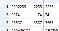 Remove Leading Zeros With SAS