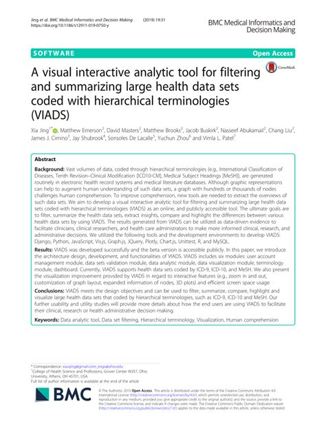 pdf a visual interactive analytic tool for filtering and summarizing