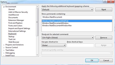 Assign A Shortcut For Next Tab In Visual Studio Super User