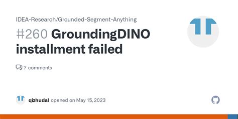 GroundingDINO Installment Failed Issue IDEA Research Grounded Segment Anything GitHub
