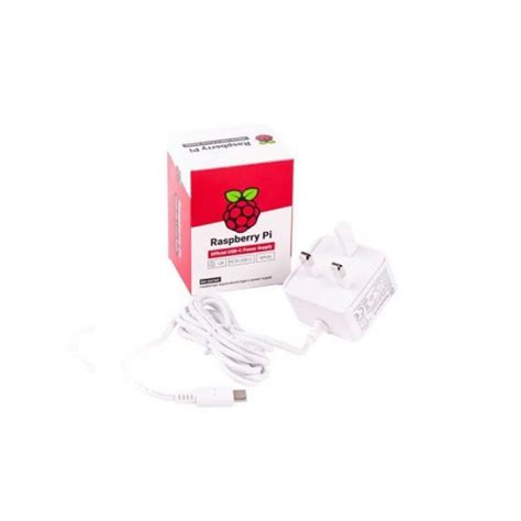 Raspberry Pi Accessory Raspberry Pi Model B Official Psu Usb C V A Uk Plug White Buy