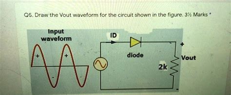 Solved Q5 Draw The Vout Waveform For The Circuit Shown In The Figure