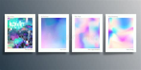 Set S Colorful Gradient Posters With A Motivational Quote Vector Illustration Stock Vector