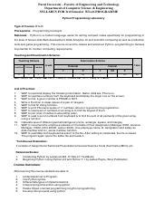 Python Programming Lab Pdf Parul University Faculty Of Engineering And Technology Department