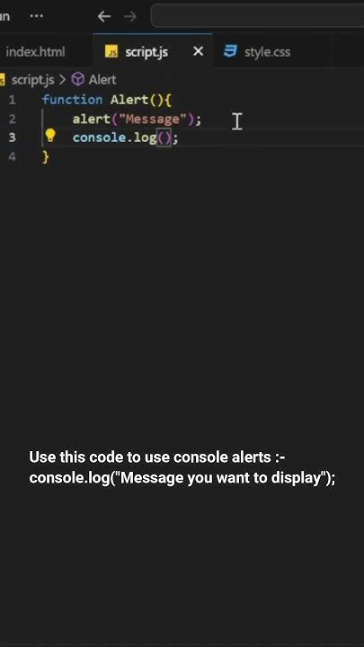 Codeing Lesson 31 Javascript Console Alert Webprogramming Shorts