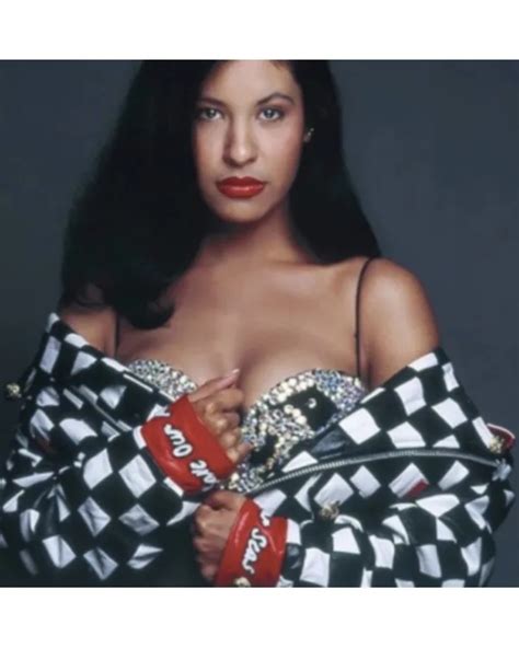 Selena Quintanilla Black White Cropped Jacket Celebs Costumes