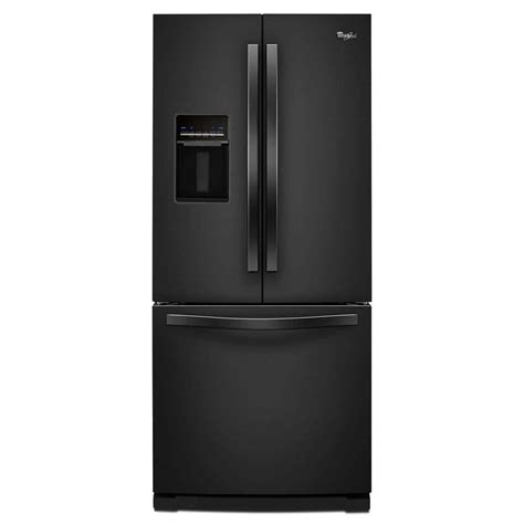 Black Stainless Steel Whirlpool Bottom Freezer Refrigerator At
