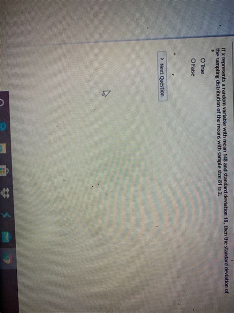 Solved If X Represents A Random Variable With Mean 148 And