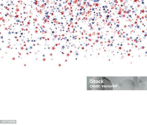 빨간색 파란색 및 흰색 별 하늘 국가 미국에서에서 떨어지는 색상 플래그입니다 색종이 조각에 대한 스톡 벡터 아트 및 기타 이미지