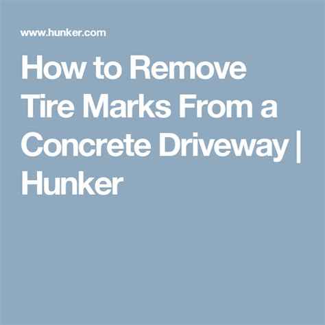 How to Remove Tire Marks From a Concrete Driveway | Hunker | Concrete driveways, Concrete pavers ...