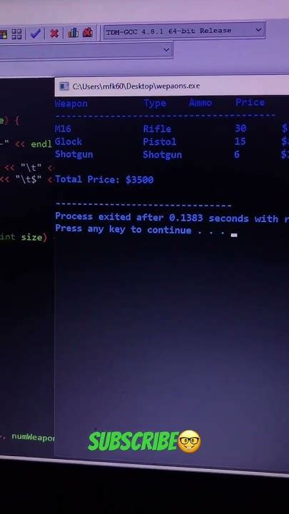 Weapon Price In C Ide Dev C Cppprogramming Codingtime Codinglife