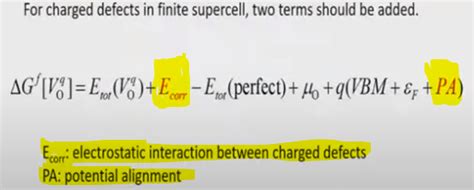 Density Functional Theory Calculation Of Charge Defect Formation Energy Matter Modeling
