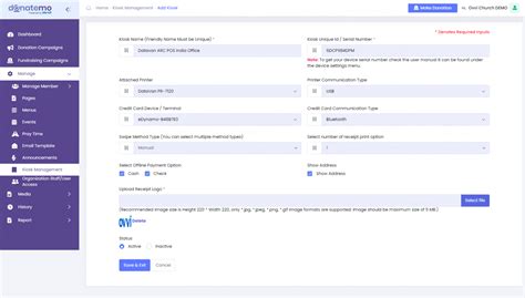 How To Configure The Kiosk And Kiosk Setting DonateMo Support