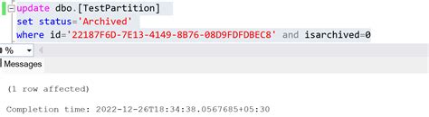 sql mi partition unable to update the partition key in the writable
