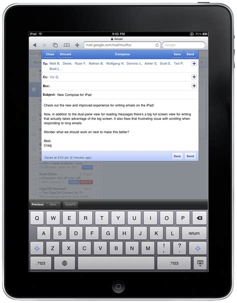 Gmail On The Ipad Gets A Spiffy New Interface