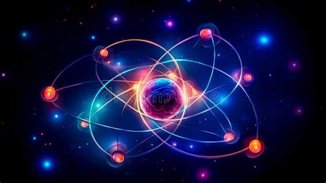 Atom Molecule Structure Under Microscope Dark Background Made With