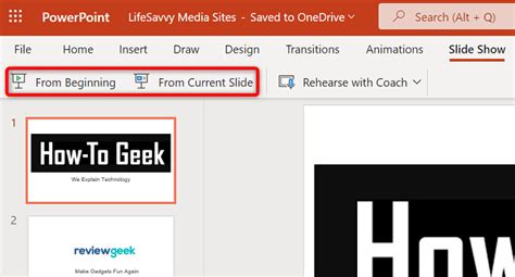 how to start a powerpoint slideshow