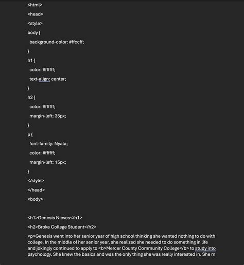Adding Css To The Html Code Behance