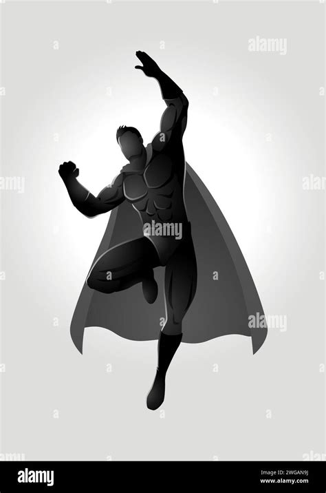 Silueta De Pose De Superman